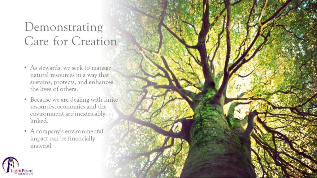 Positive Alignment: Demonstrating Care for Creation through ...